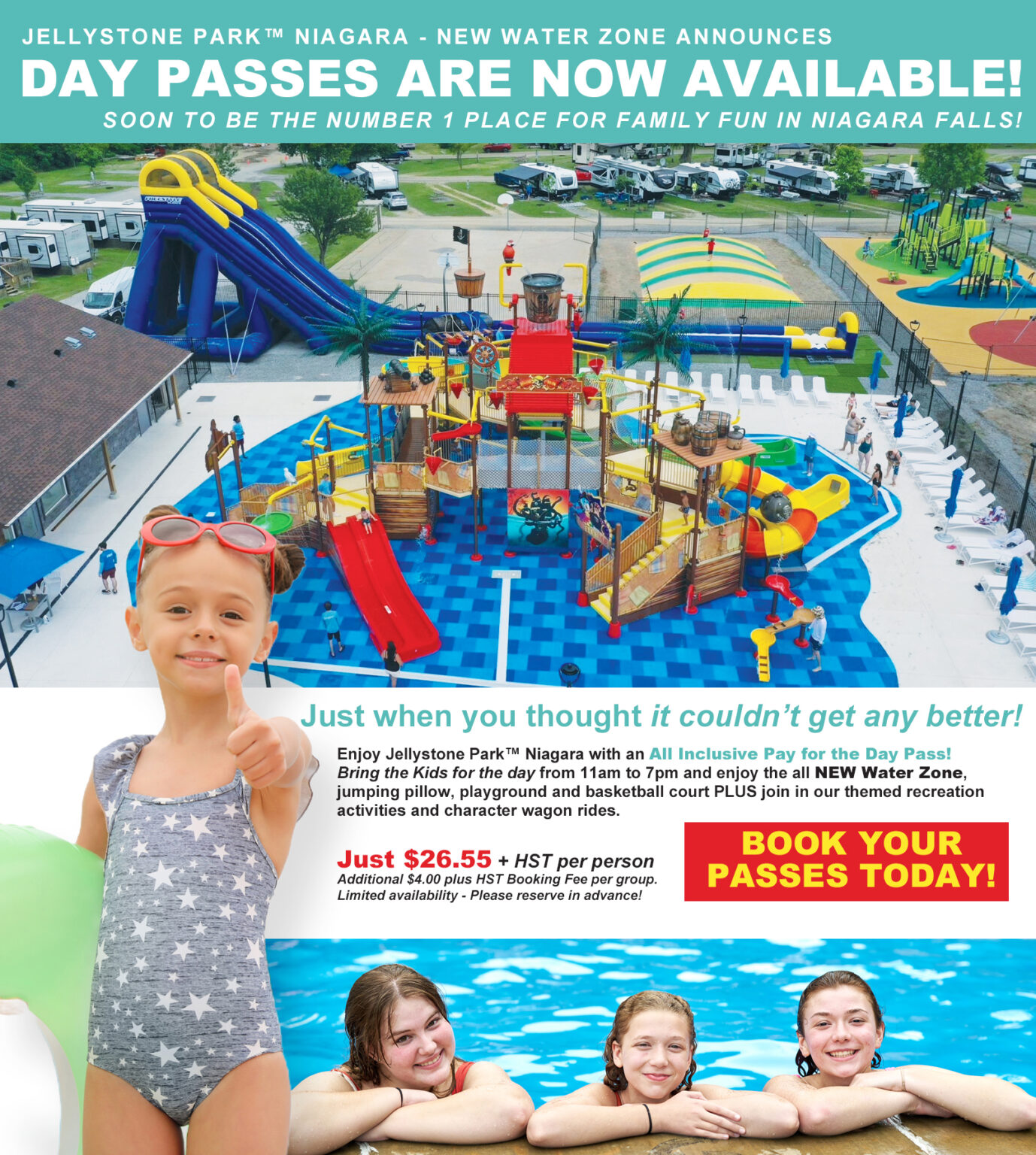 Water Zone Day Passes | Jellystone Park™ Niagara Falls